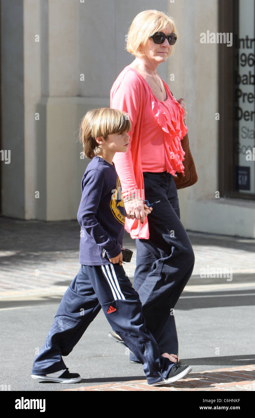 Romeo Beckham The Beckham children out shopping with family and friends ...
