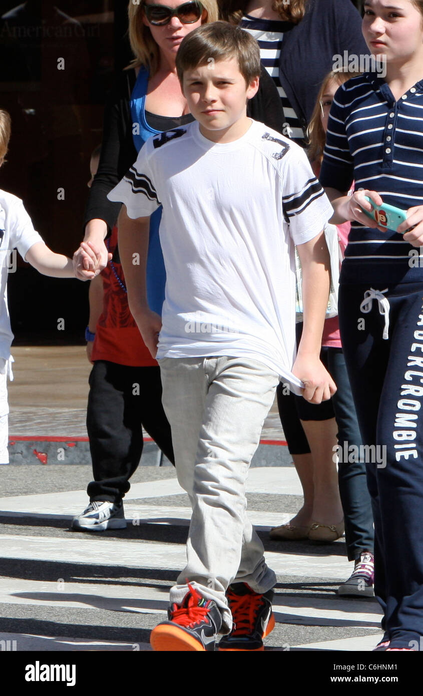 Brooklyn Beckham The Beckham children out shopping with family and ...