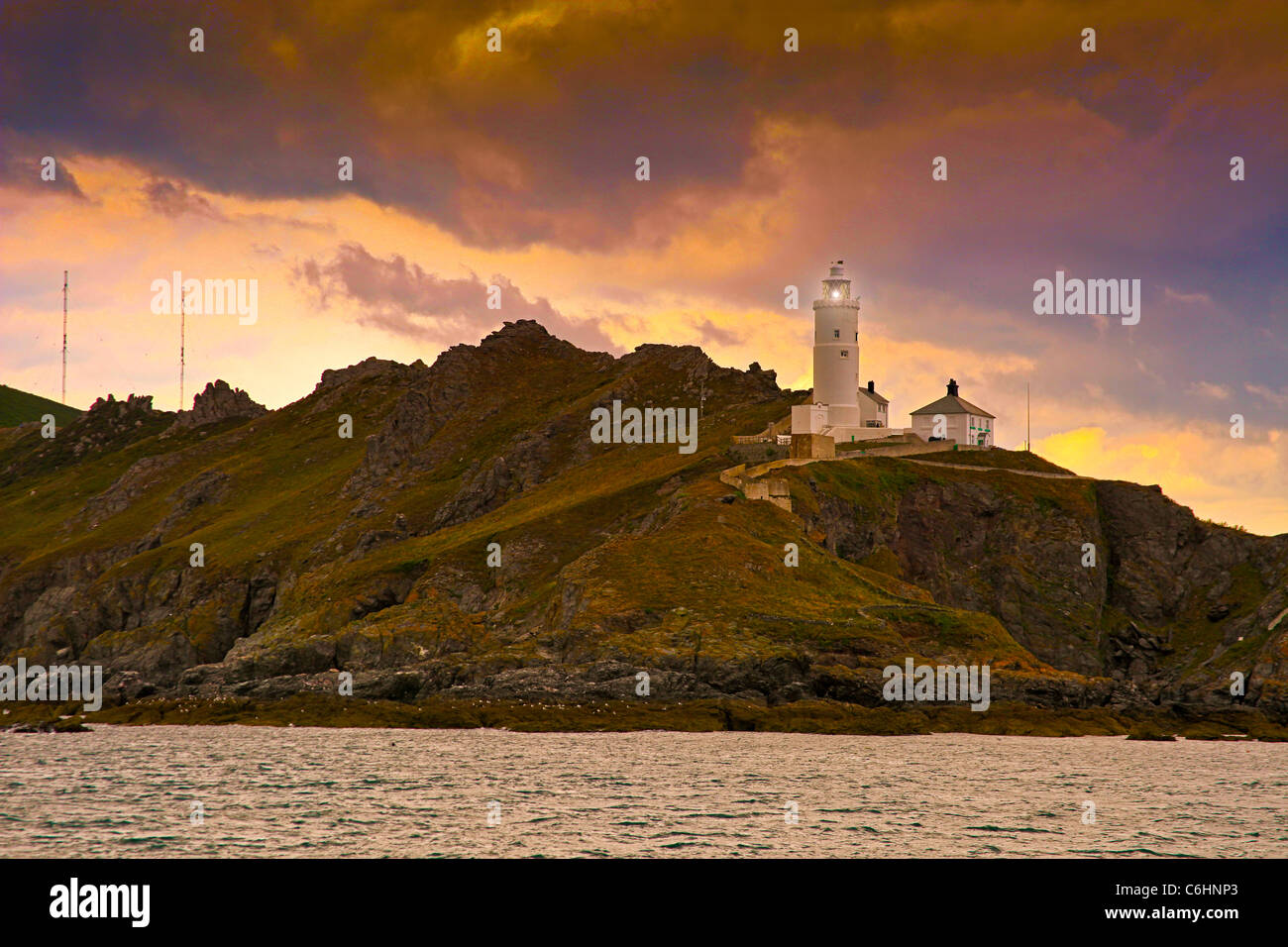 Start Point lighthouse on the coast of South Devon, England, UK Stock ...