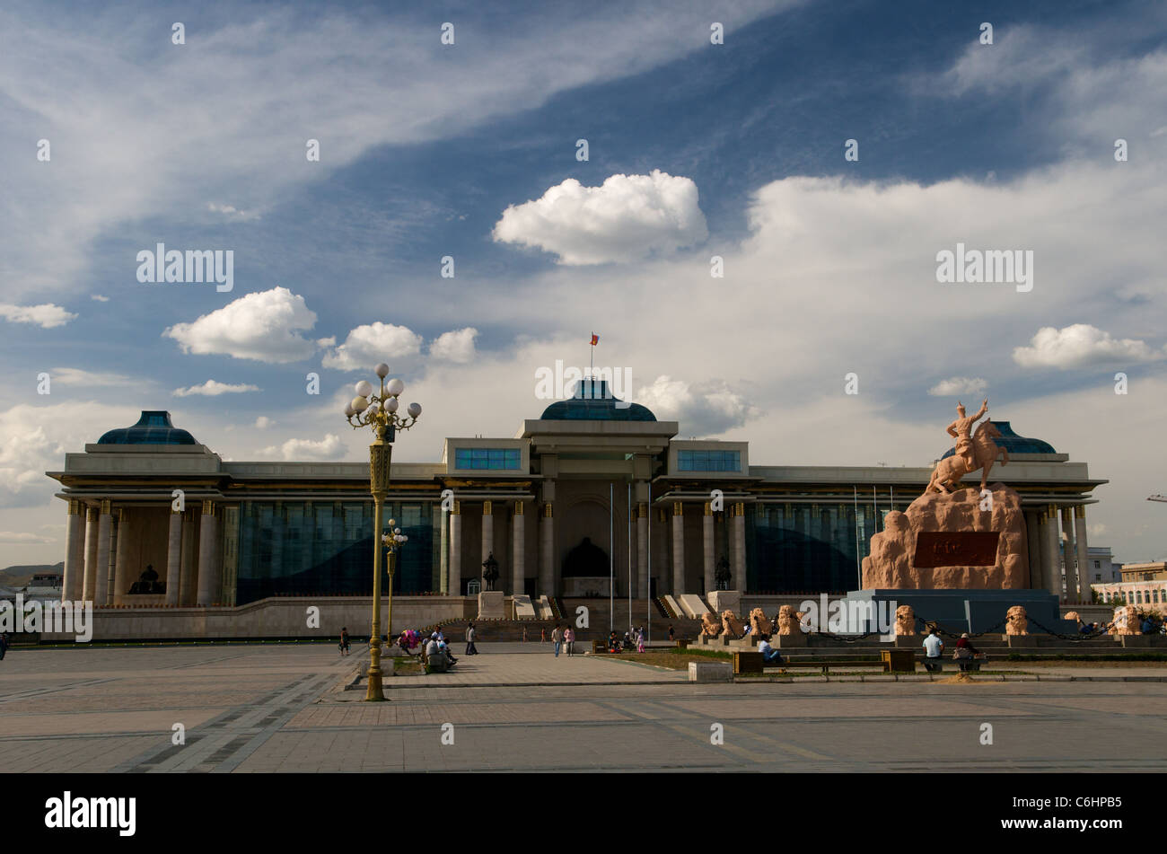 Equestrian statue of Sukhbaatar, Sükhbaatar Square, Ulaanbaatar ...