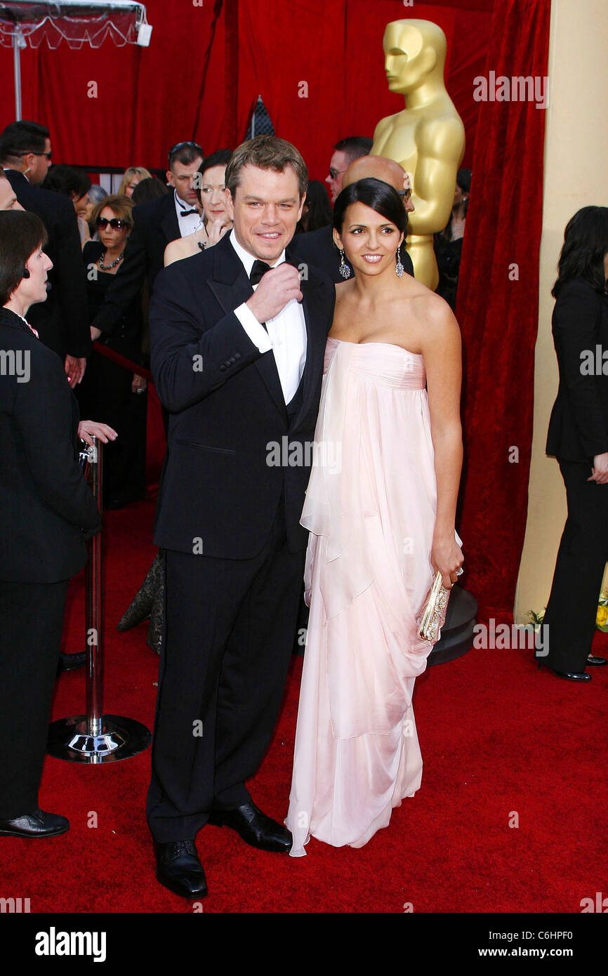 Matt Damon and Luciana Barroso The 82nd Annual Academy Awards (Oscars ...