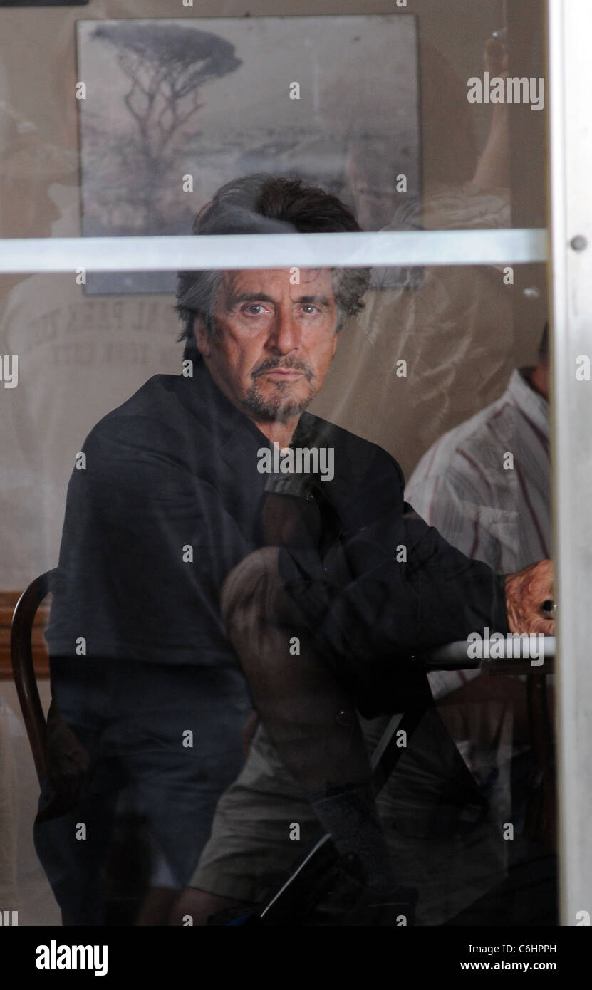 Al Pacino on the set of a coffee commercial New York City, USA - 27.05. ...