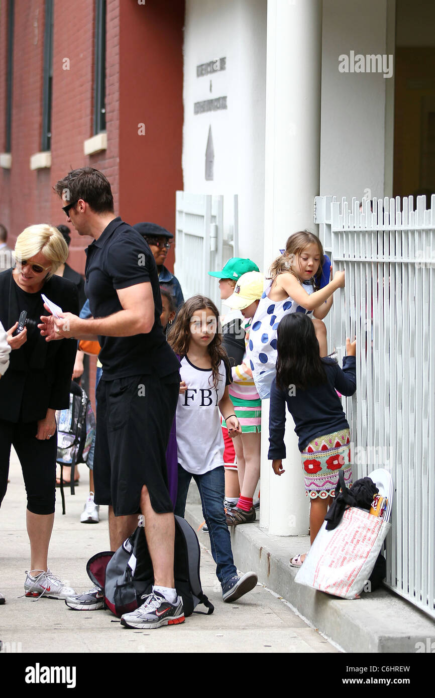 Deborra-Lee Furness and Hugh Jackman pick up their daughter daughter ...