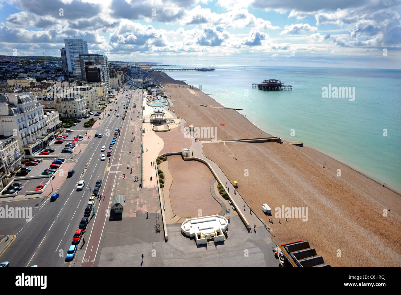 Brighton beach england aerial view hi-res stock photography and images ...