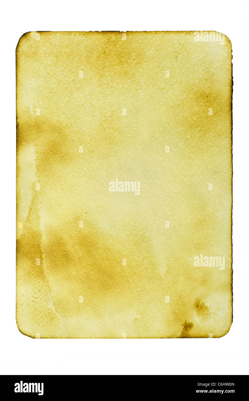 Old card isolated over the white background Stock Photo - Alamy
