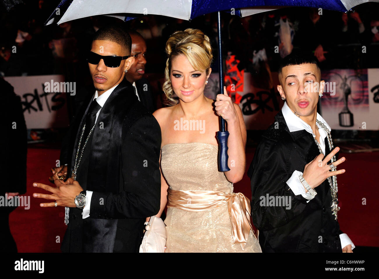 Dappy, 'Tulisa' Tula Contostavlos and Fazer of N-Dubz The BRIT Awards ...