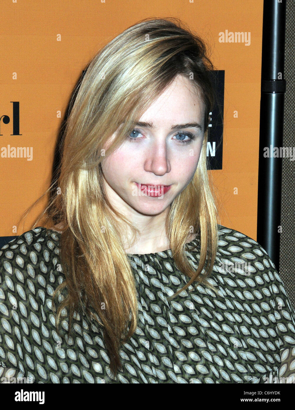 Actress Zoe Kazan arriving to movie screening of "The Exploding Girl ...