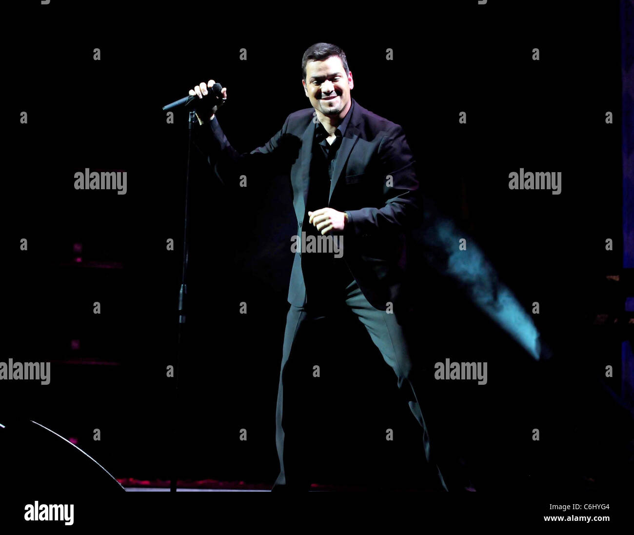 Singer Victor Manuel performs on stage at the James L Knight Center ...