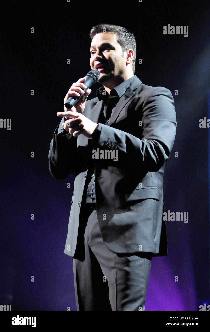 Singer Victor Manuel performs on stage at the James L Knight Center ...