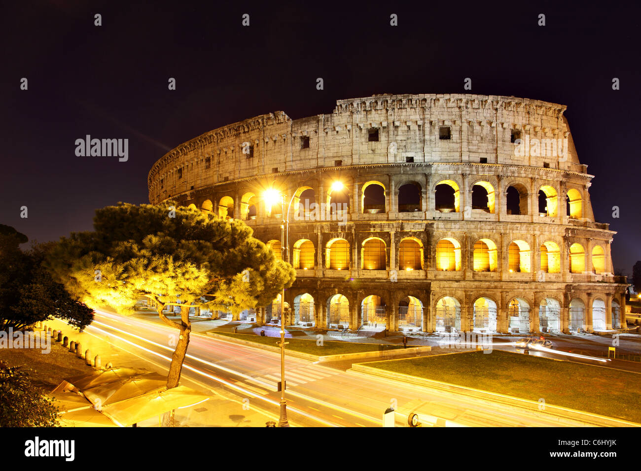 The Colosseum at night, Rome, Italy Stock Photo - Alamy