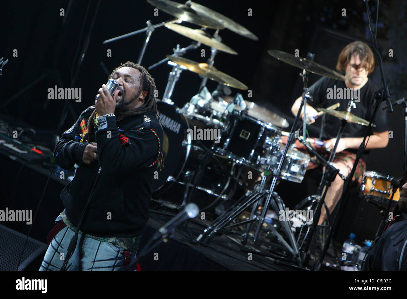Benji Webbe of Skindred performing at the Glavclub Moscow, Russia - 05. ...