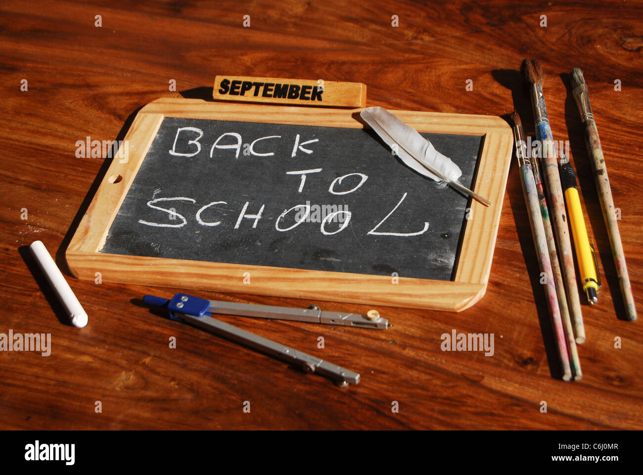 September.back to school. Conceptual image Stock Photo - Alamy