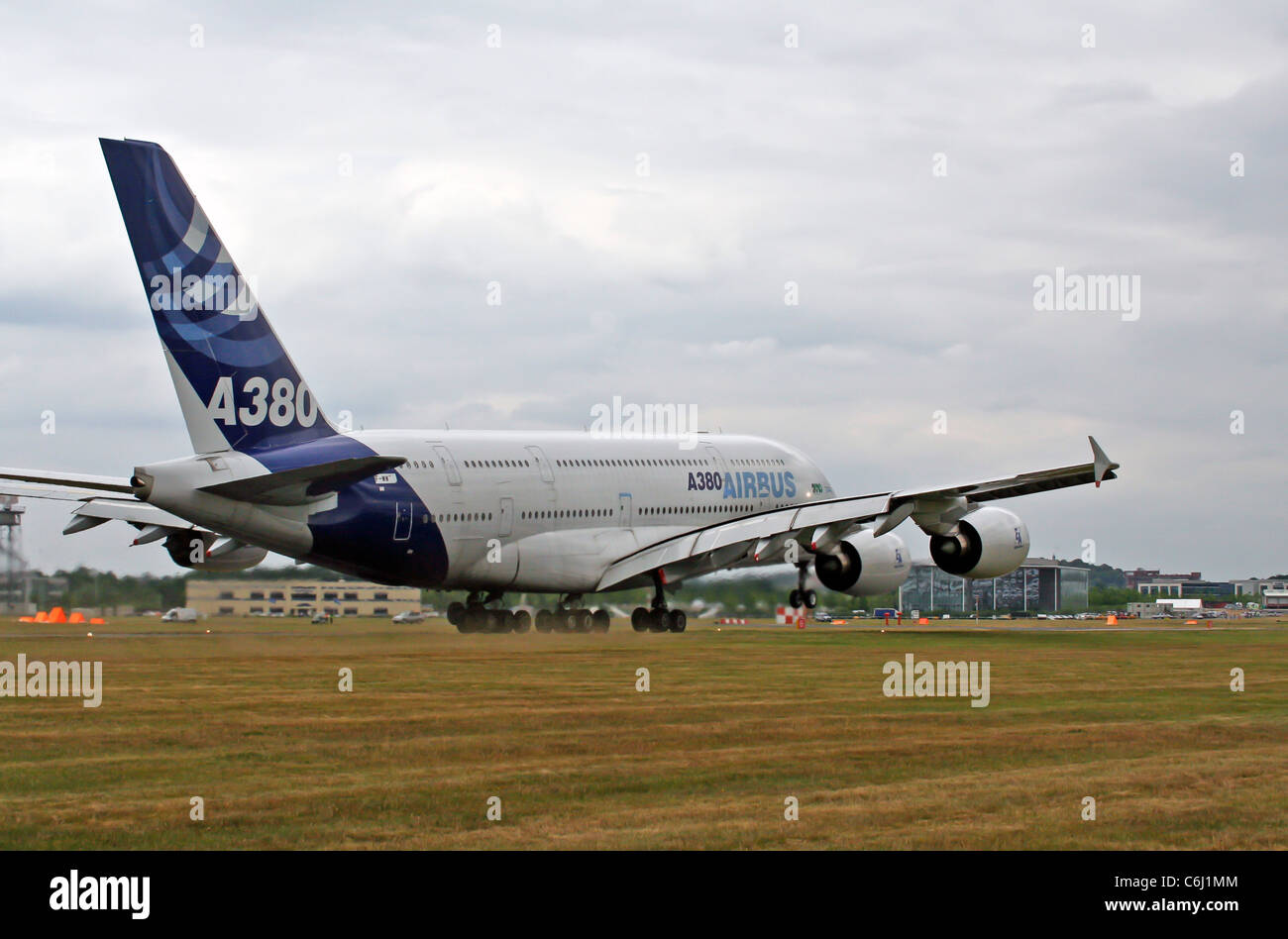 The Airbus A380, the world's largest passenger airliner, was on display ...