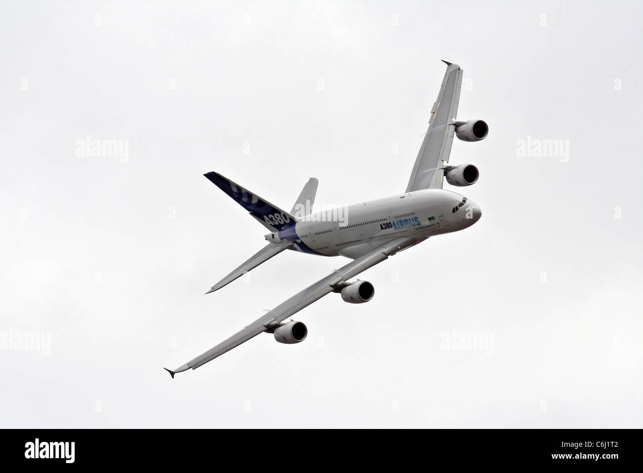 The Airbus A380 is displayed at the Farnborough International Airshow ...