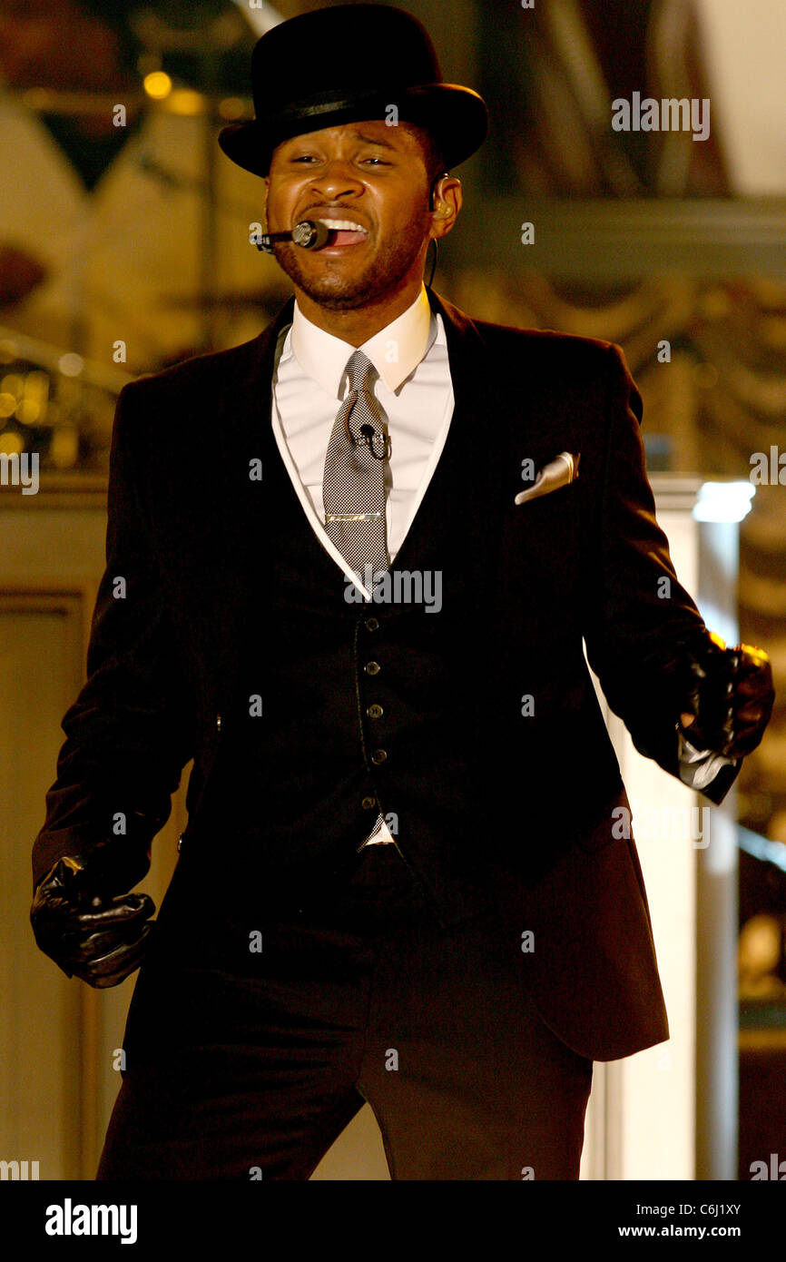 Usher performing live on ABC's 'Good Morning America' in support of his ...