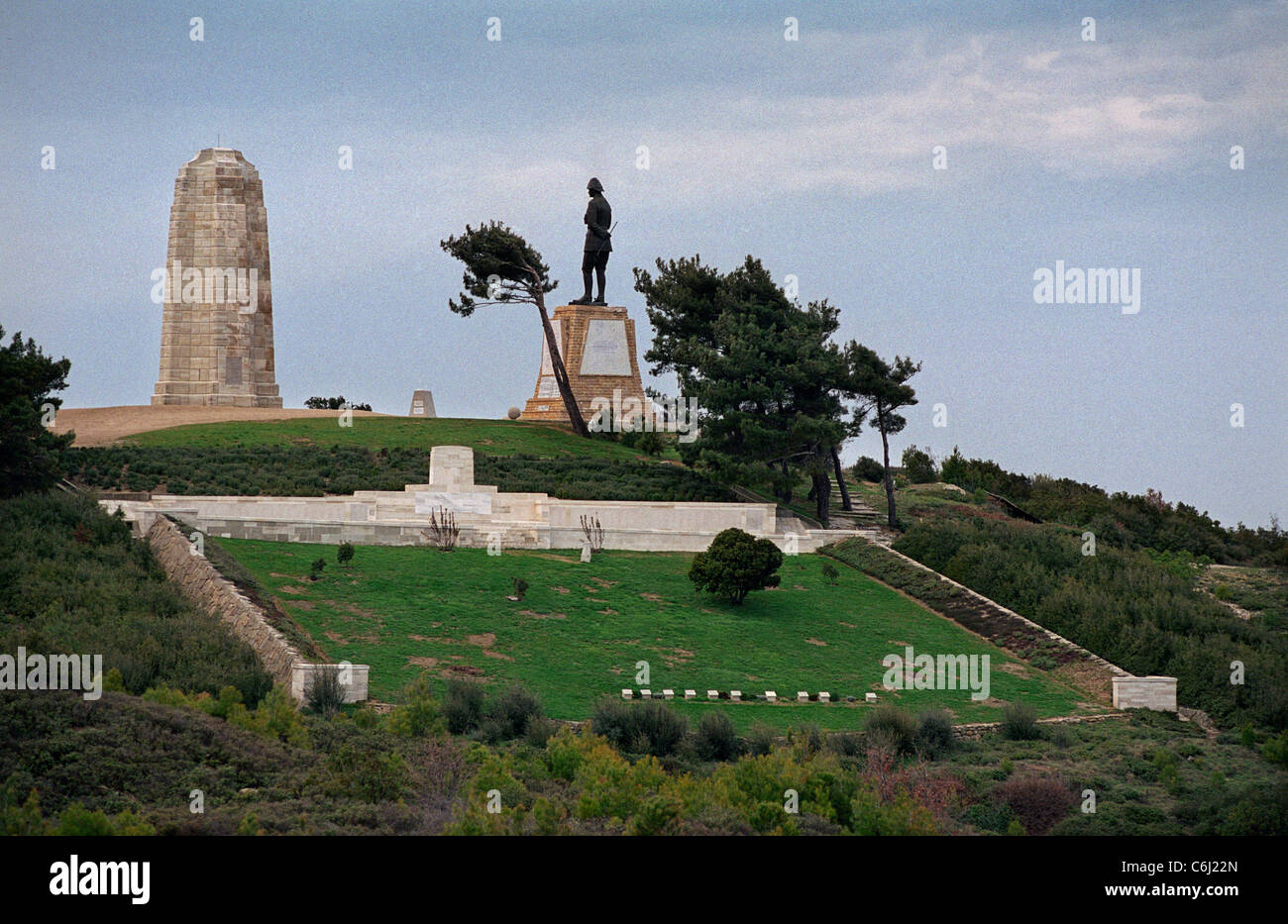 Chunuk Bair Cemetery,Gallipoli Battlefield Turkey from 1915 campaign ...