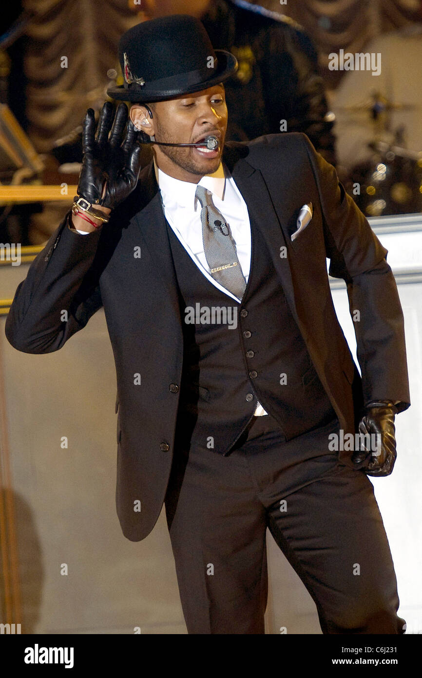 Usher performing live on ABC's 'Good Morning America' in support of his ...
