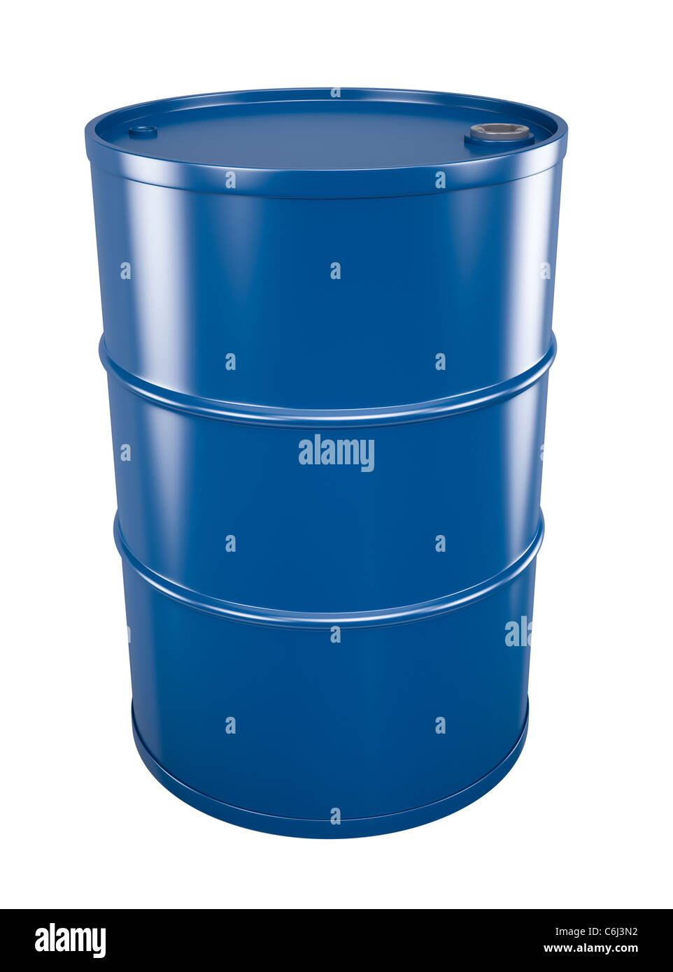 Blue oil drum Stock Photo - Alamy