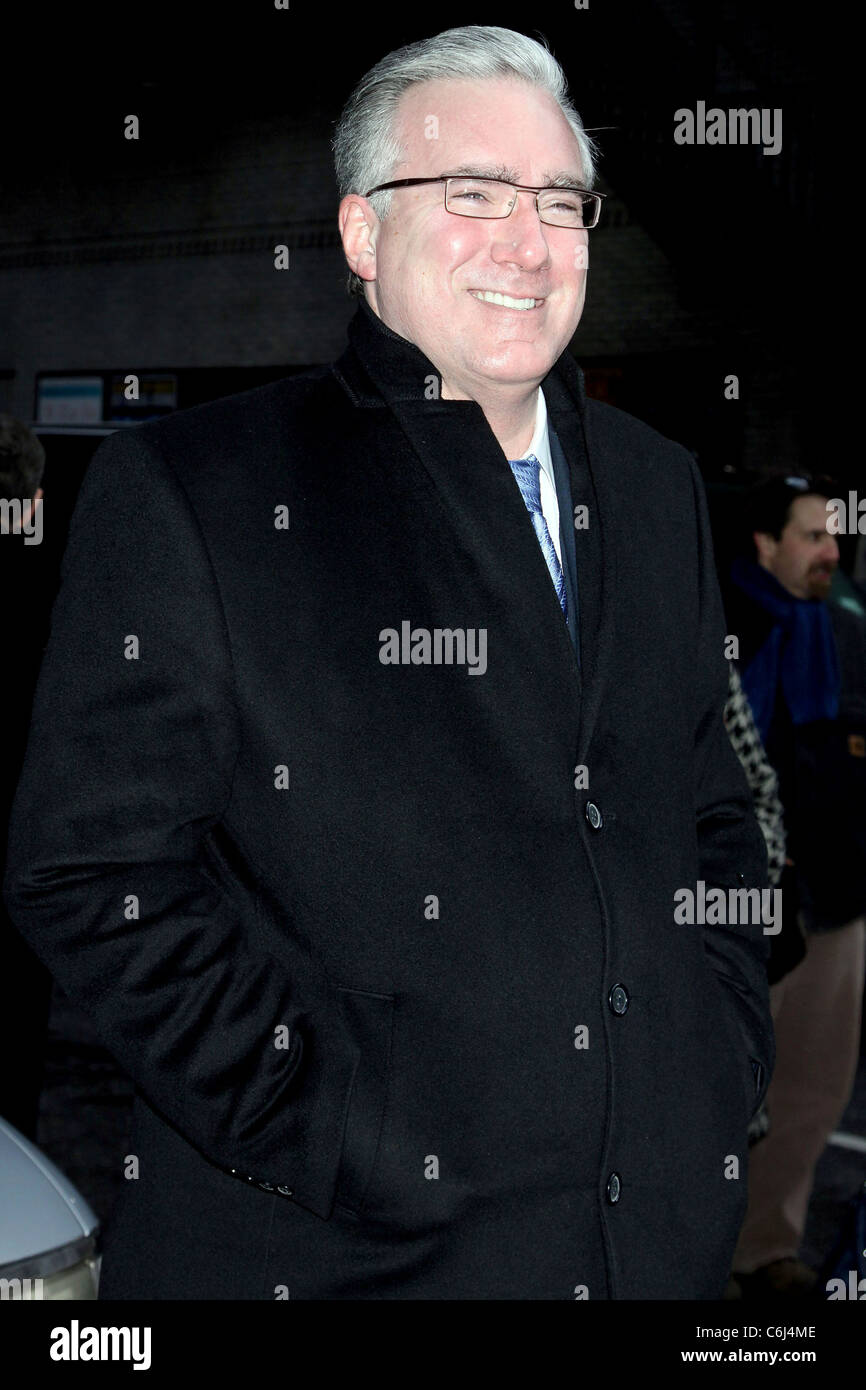 Keith Olbermann outside The Ed Sullivan Theater for 'The Late Show ...