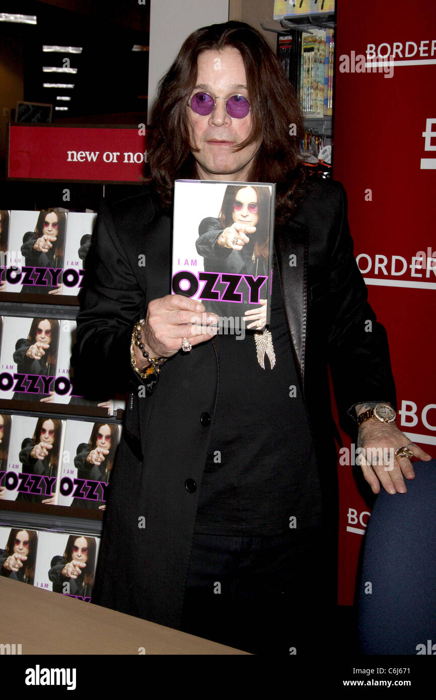 Ozzy Osbourne signs copies of his book 'I Am Ozzy' at Borders Las Vegas ...