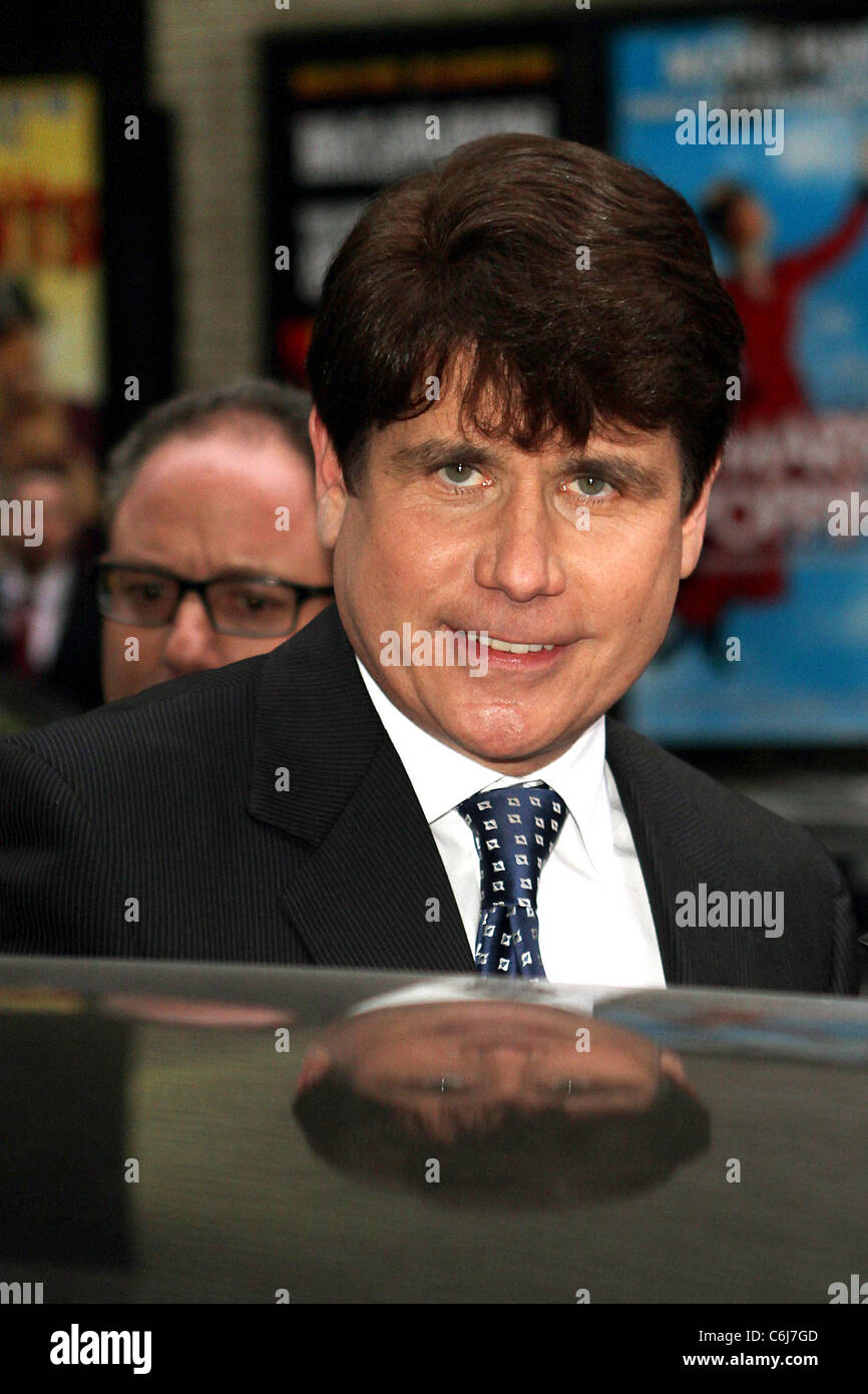 Rod Blagojevich outside the Ed Sullivan Theatre for the 'Late Show With ...