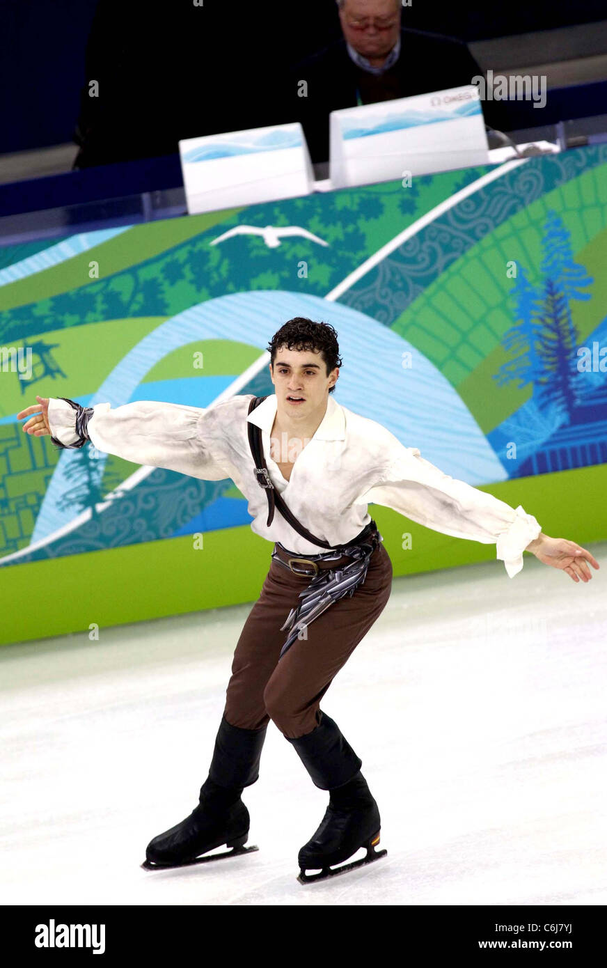 Javier Fernandez the 2010 Spanish national champion, during his ...