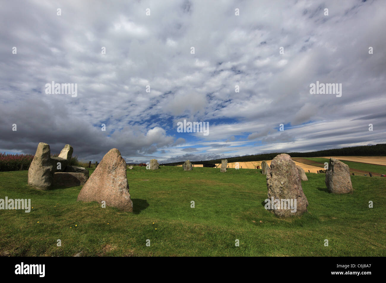 Easter Aquhorthies Stone Circle A 4000 Year Old Recumbent Stone Circle Near Inverurie In