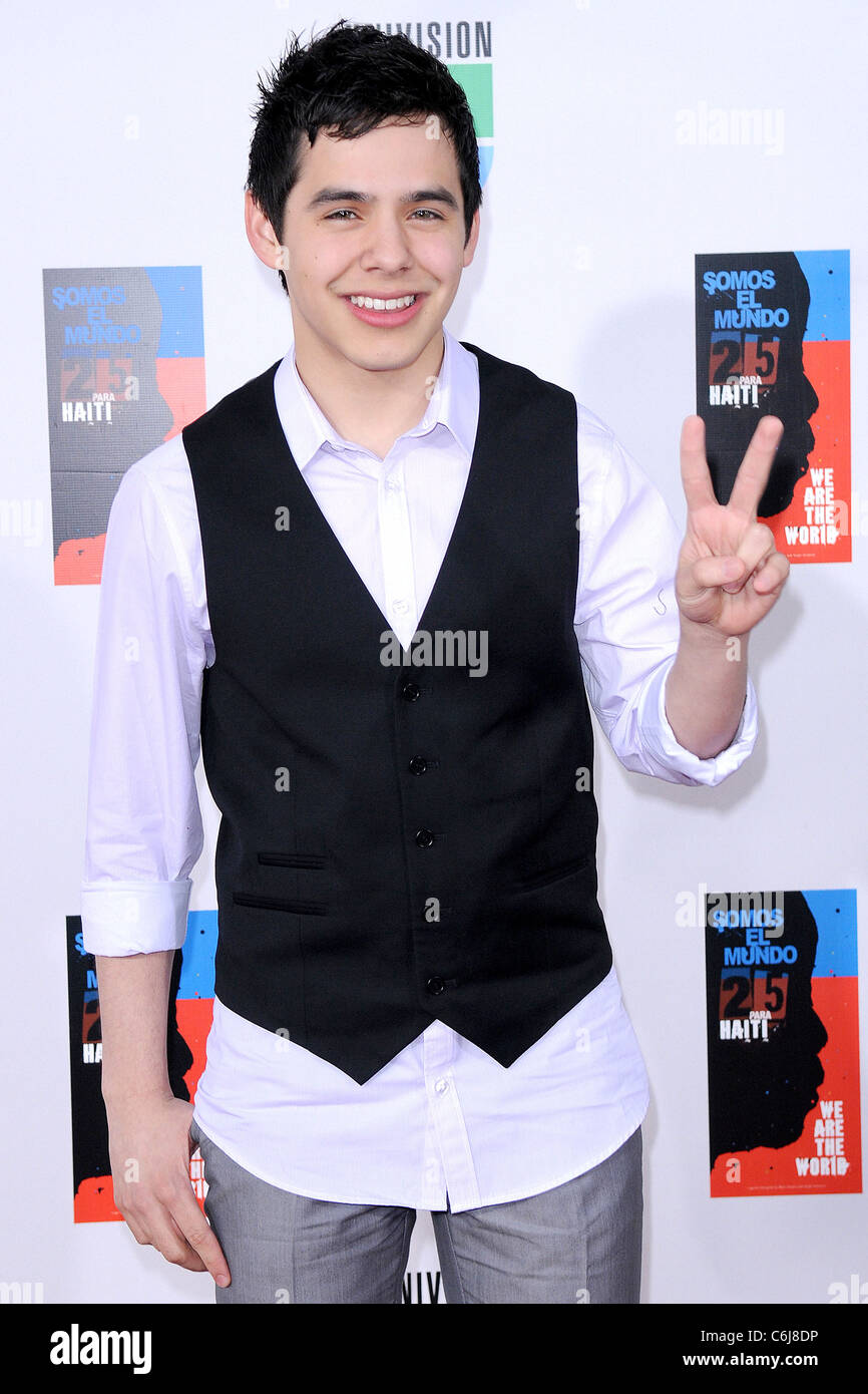David Archuleta Latin artists appear to record 'Somos to El Mundo' the ...