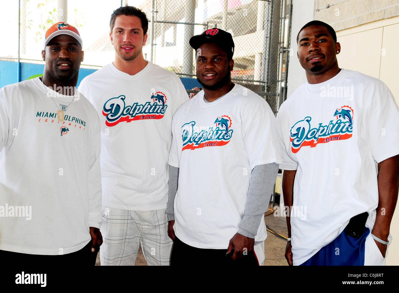 Ricky Williams, John Nalbone, Kory Sheets and Karlos Dansby Miami ...