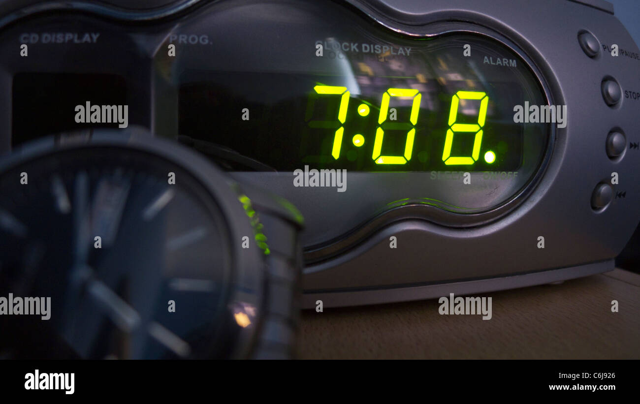 Seven oclock alarm clock hi-res stock photography and images - Alamy