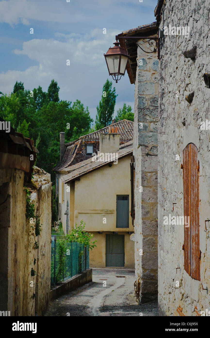 Street scene in Issigeac, France Stock Photo - Alamy