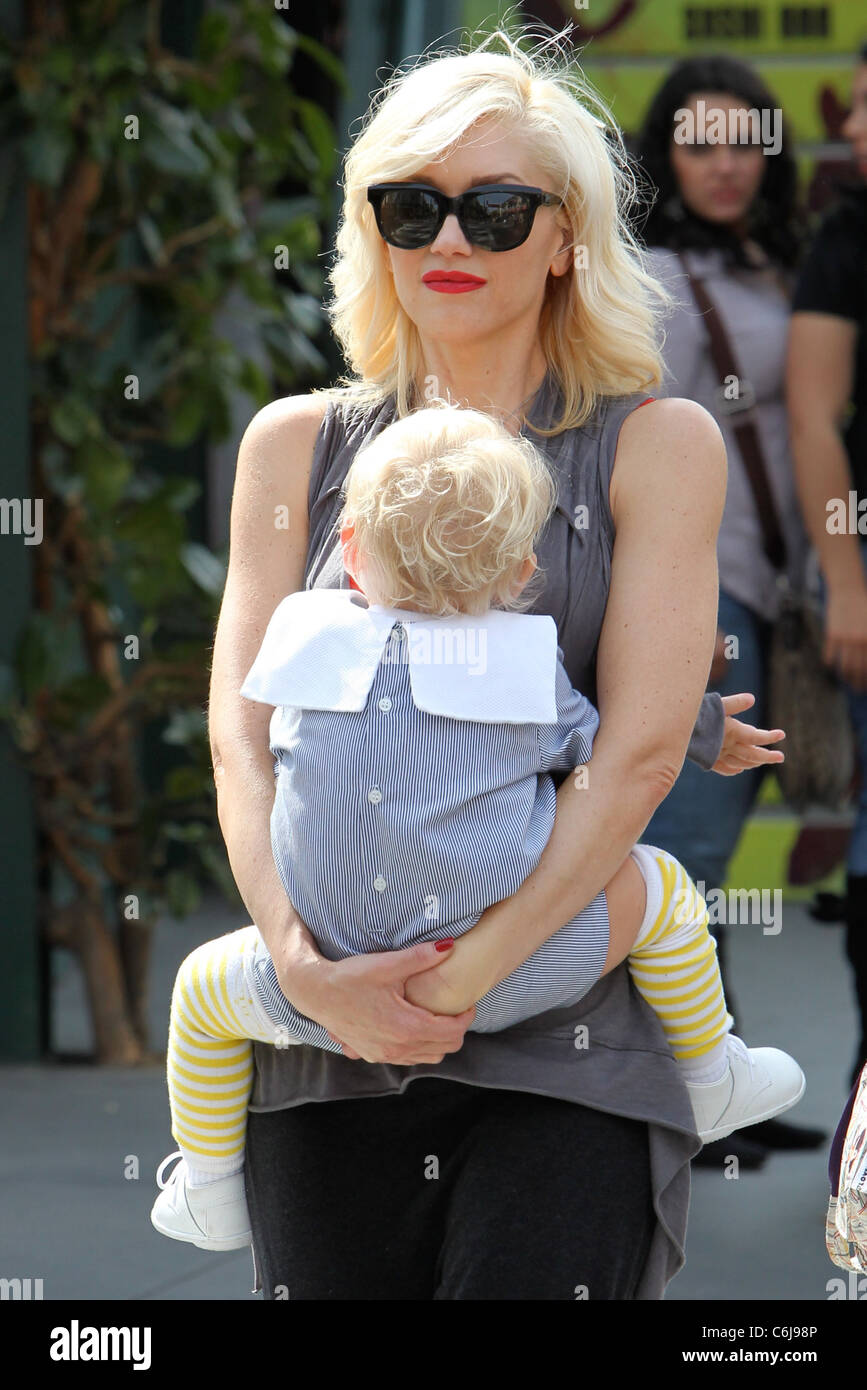 Zuma Rossdale and Gwen Stefani Gwen Stefani shopping with her family at ...