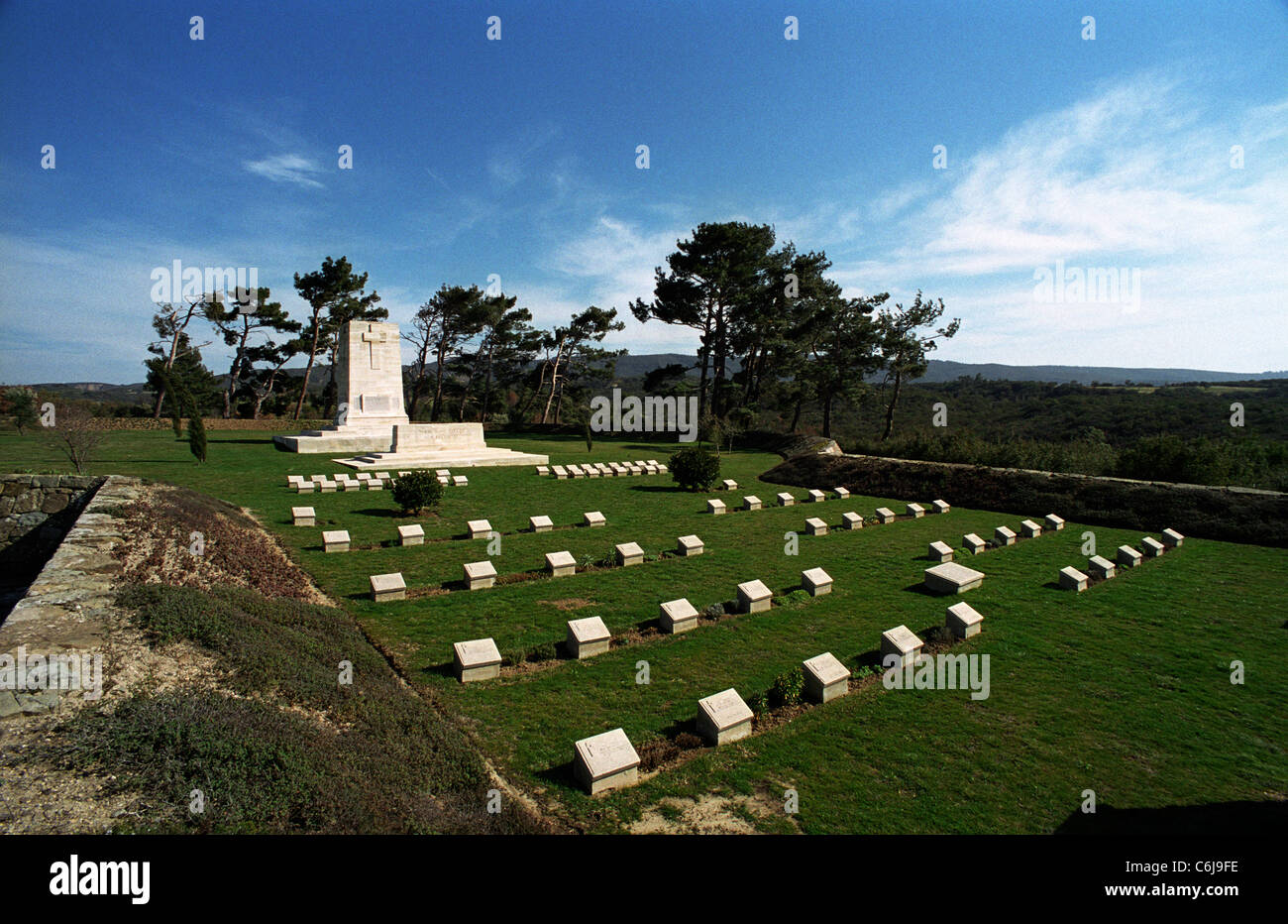 Hill 60 cemetery, Gallipoli Battlefield Turkey from 1915 campaign ...