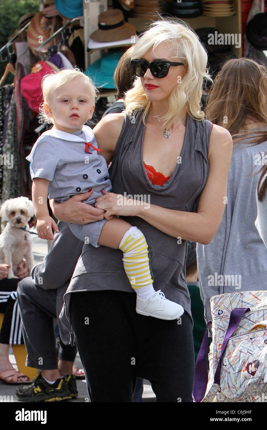 Zuma Rossdale and Gwen Stefani Gwen Stefani shopping with her family at ...