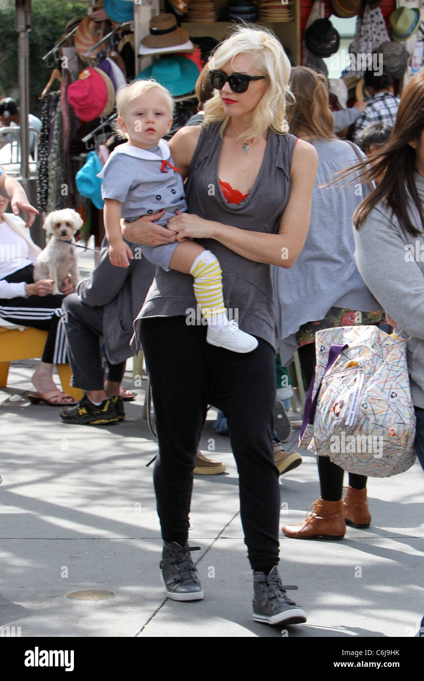 Zuma Rossdale and Gwen Stefani Gwen Stefani shopping with her family at ...