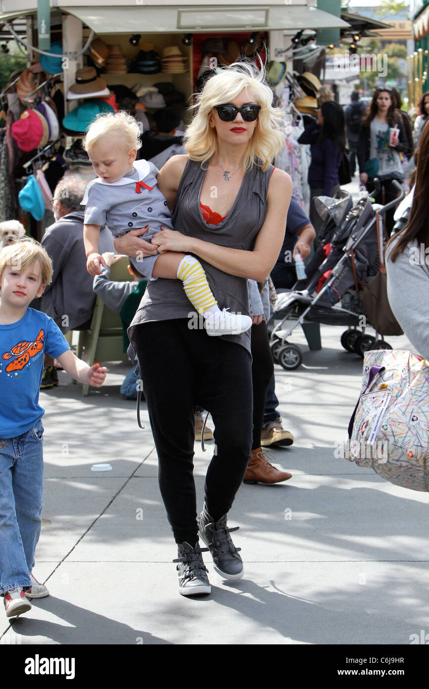 Zuma Rossdale and Gwen Stefani Gwen Stefani shopping with her family at ...