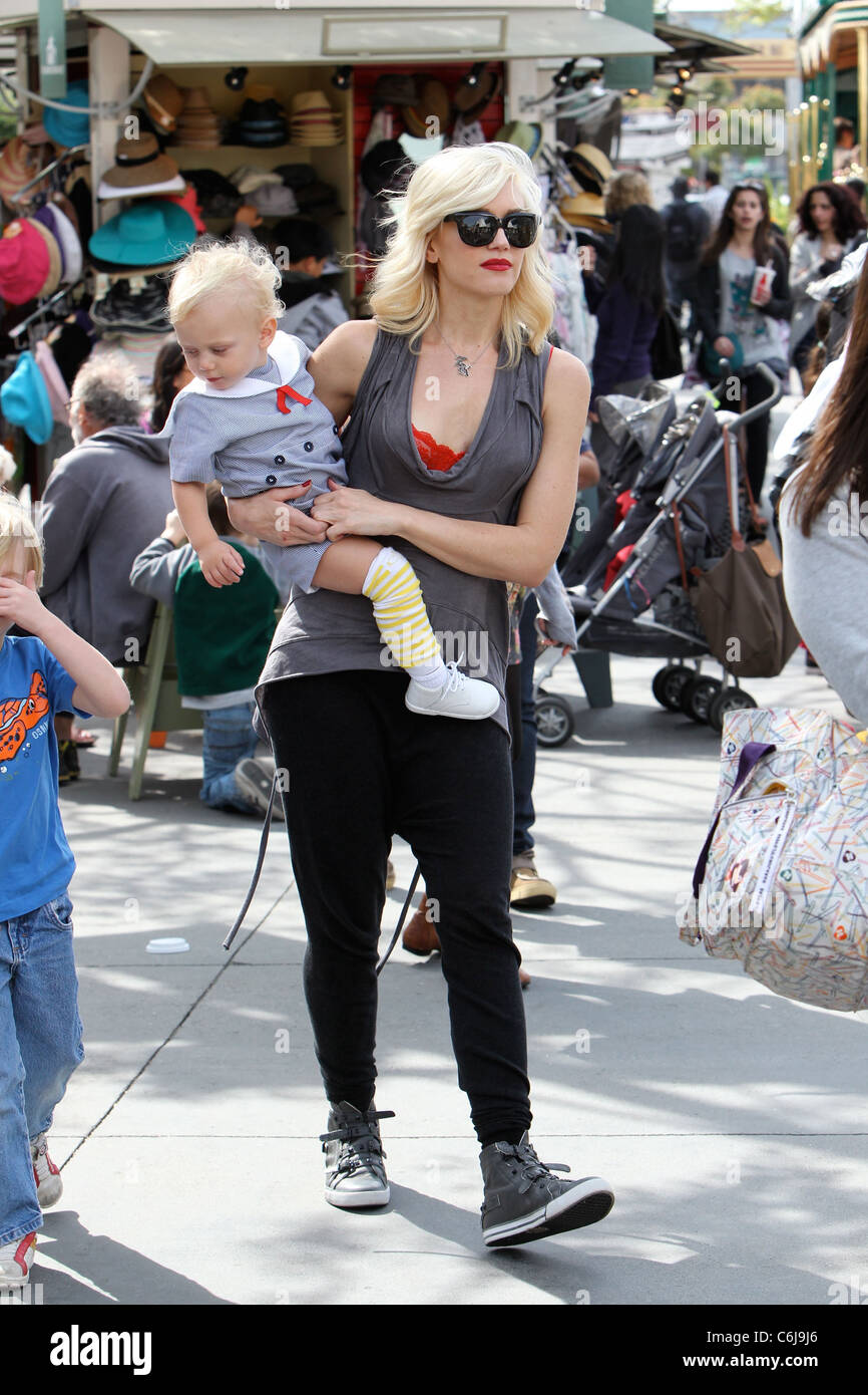 Zuma Rossdale and Gwen Stefani Gwen Stefani shopping with her family at ...