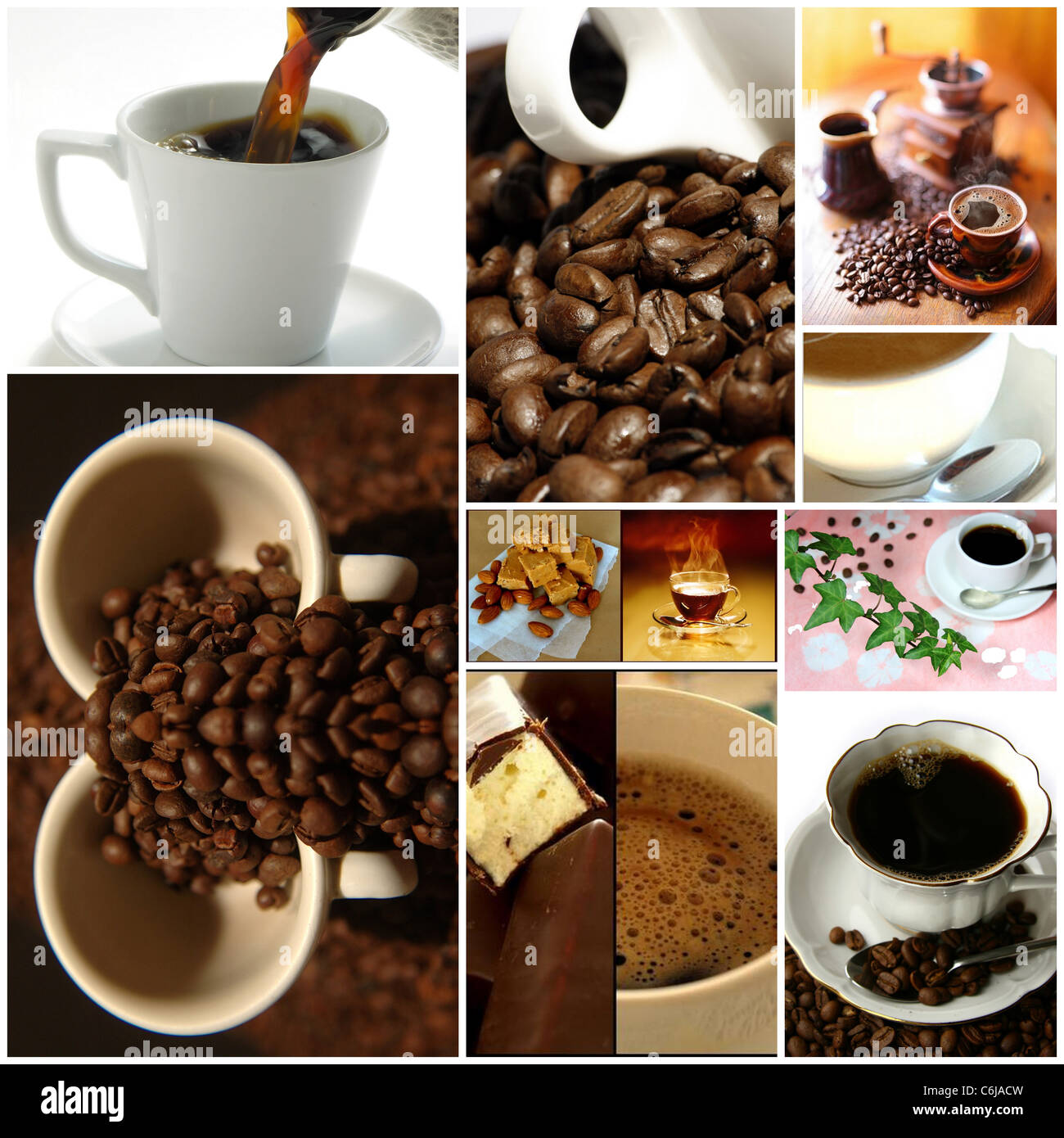 Cafe collage hi-res stock photography and images - Alamy