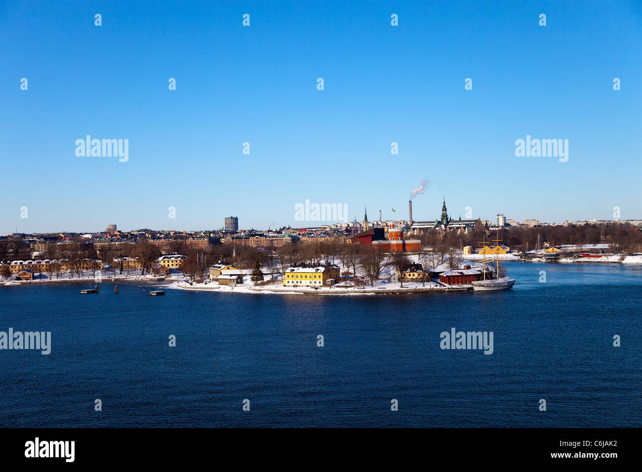Scenic winter panorama of Stockholm, Sweden Stock Photo - Alamy