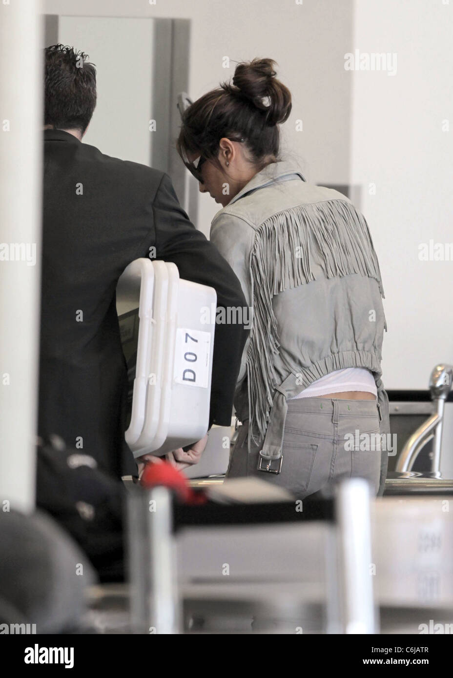 Singer Cheryl Cole, member of the group Girls Aloud, arriving at LAX ...