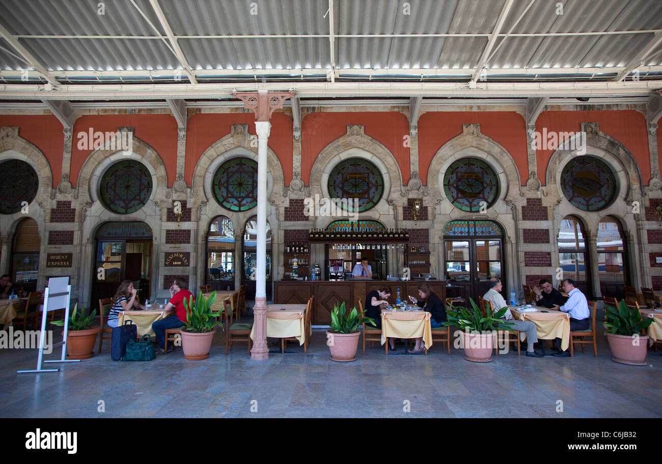 Turkey, Istanbul, Sirkeci Gar, railway station interior, Orient Express ...