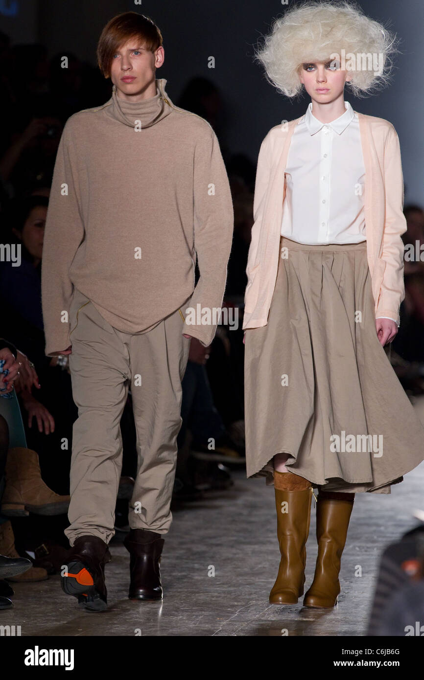 Models Lisbon Fashion Week CheckPoint Winter 2011 - Alexandra Moura - Catwalk held at Patio da ...