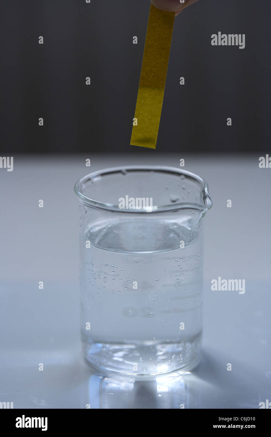 pH test using indicator paper - neutral pH 7 Stock Photo - Alamy