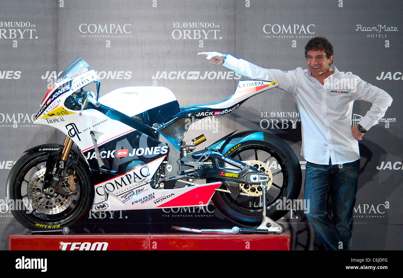Actor Antonio Banderas presents 'Jack Jones' Racing Team at the Compac ...