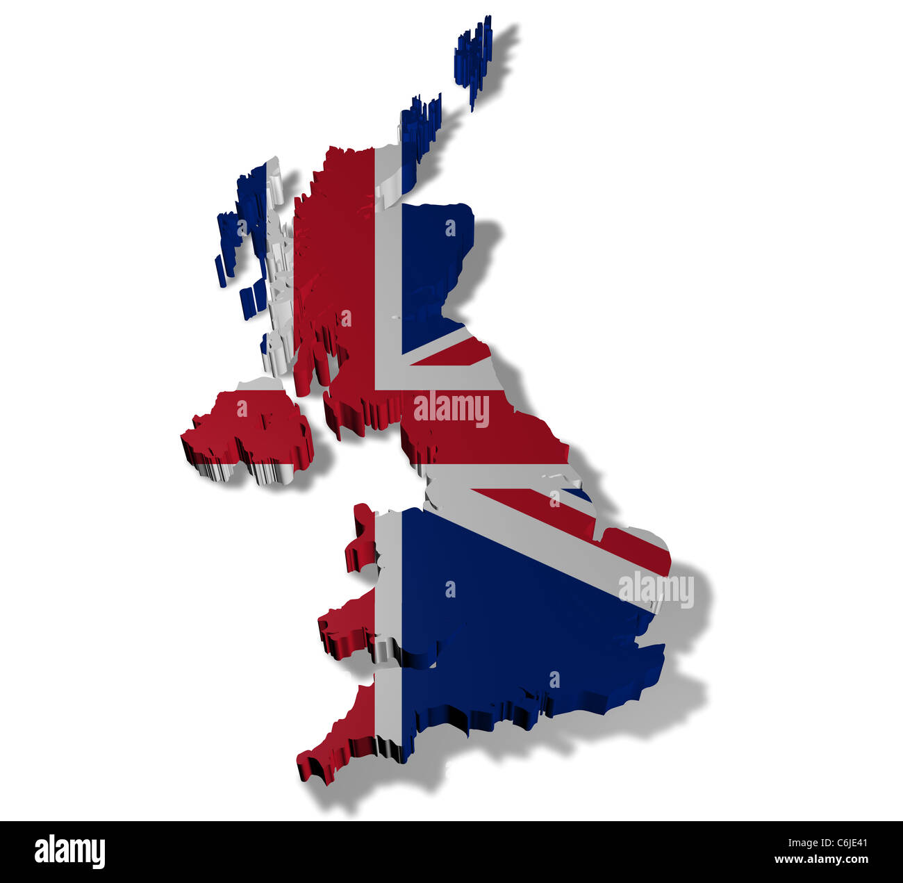 Illustration of united kingdom of great britain on white background ...