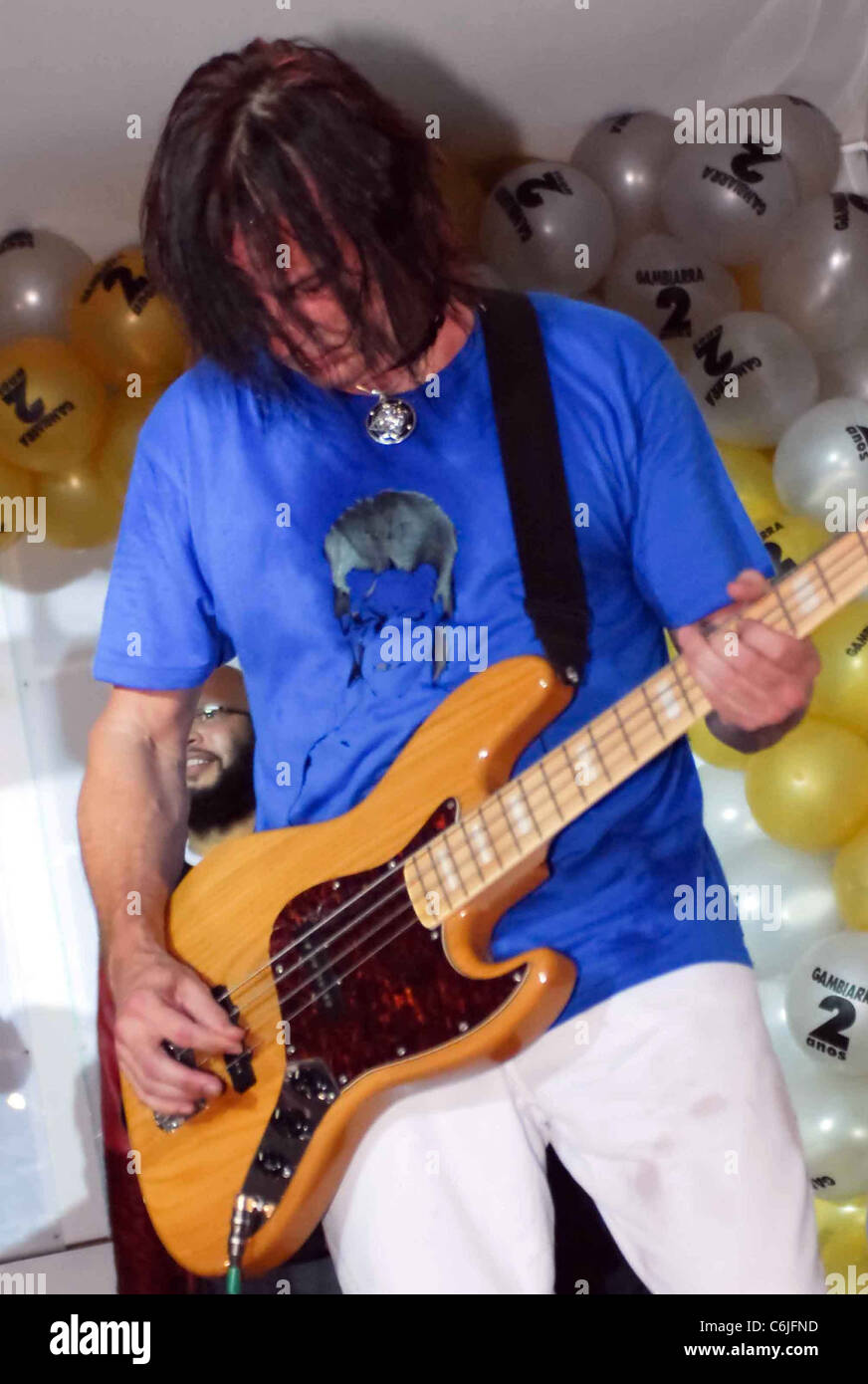 Chris Pitman of the band Guns N'Roses performing at the show duringÂ ...