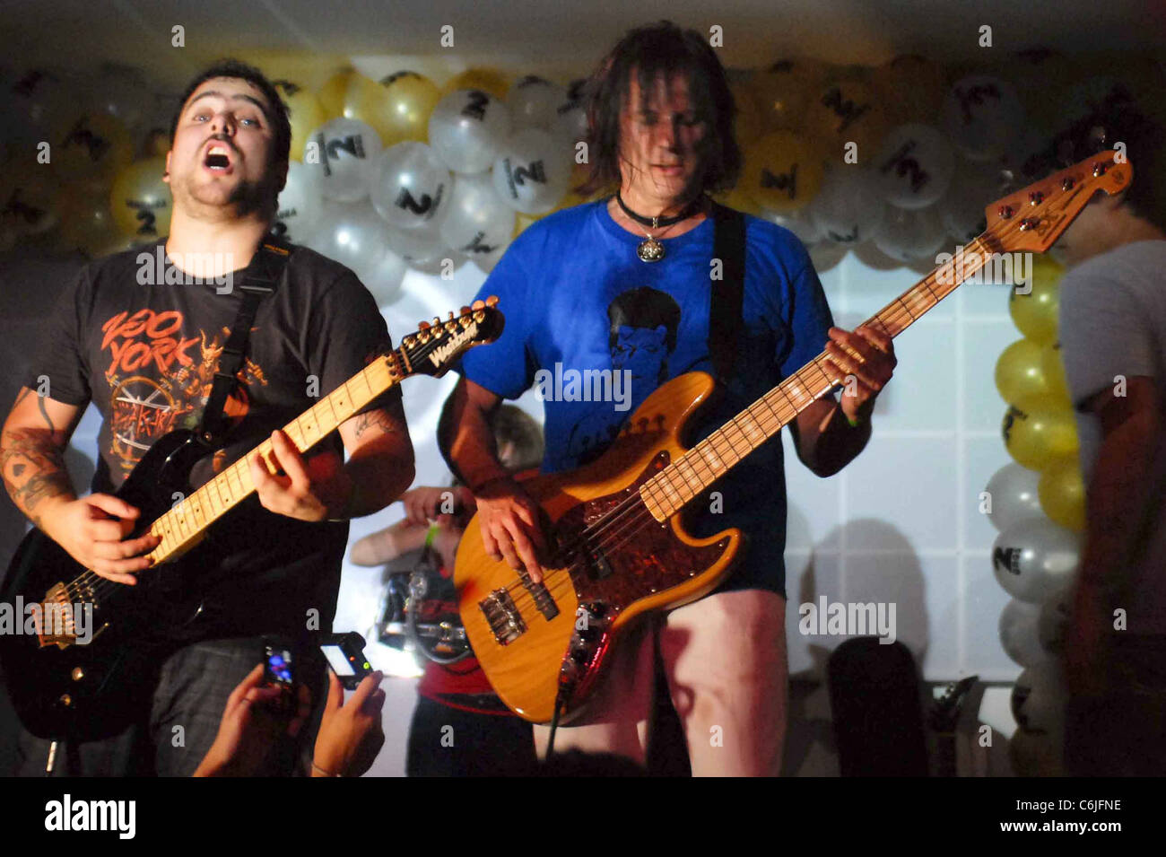 Chris Pitman of the band Guns N'Roses performing at the show ...