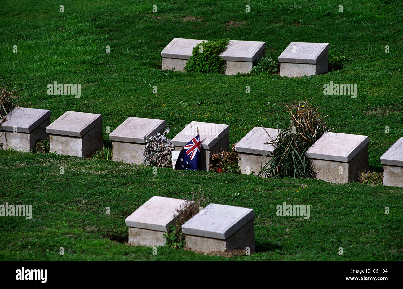 Shrapnel Valley Cemetery, Gallipoli Battlefield Turkey from 1915 ...
