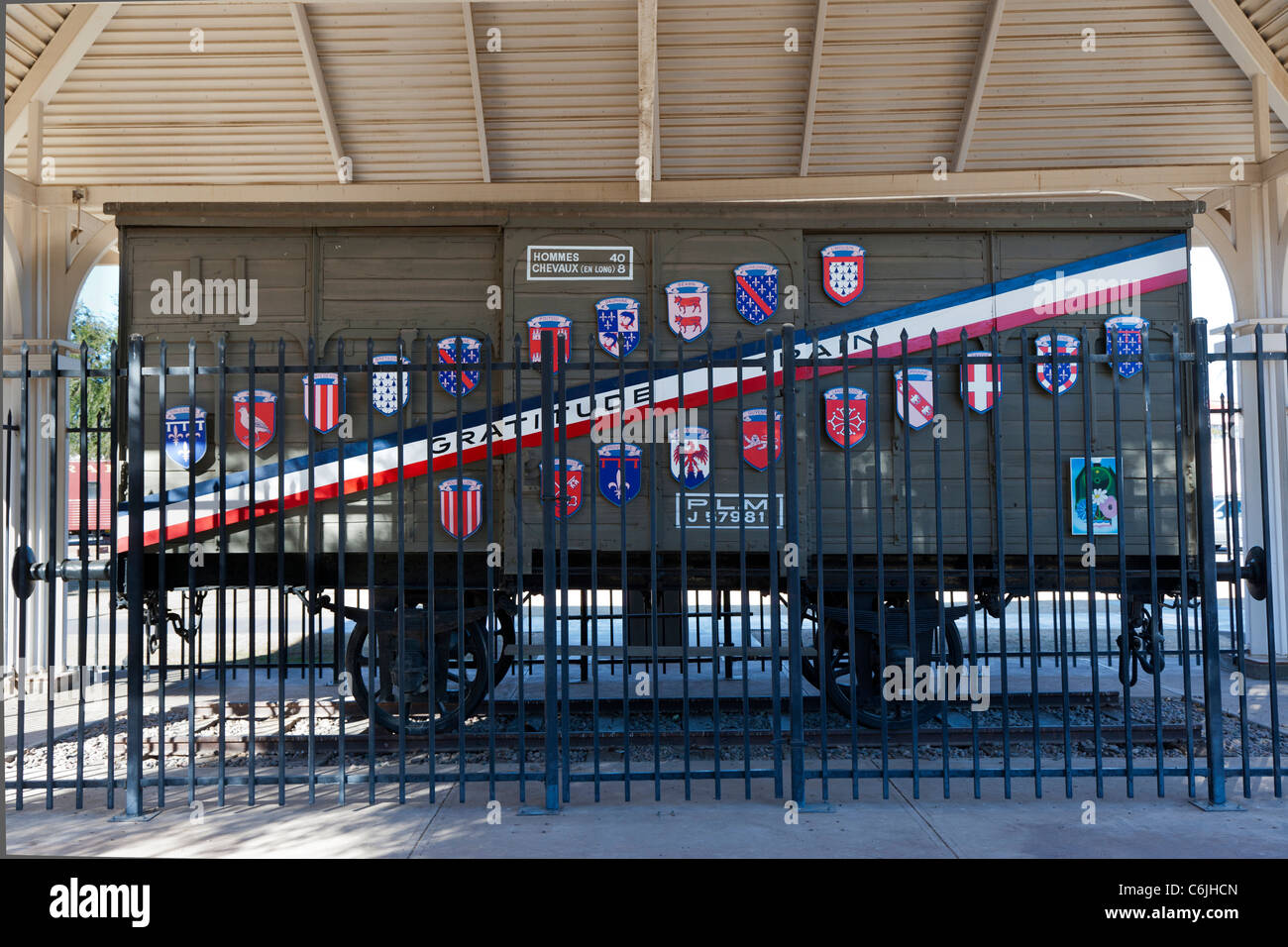 Genuine WWII French Merci Train in the Railroad Park at Scottsdale ...