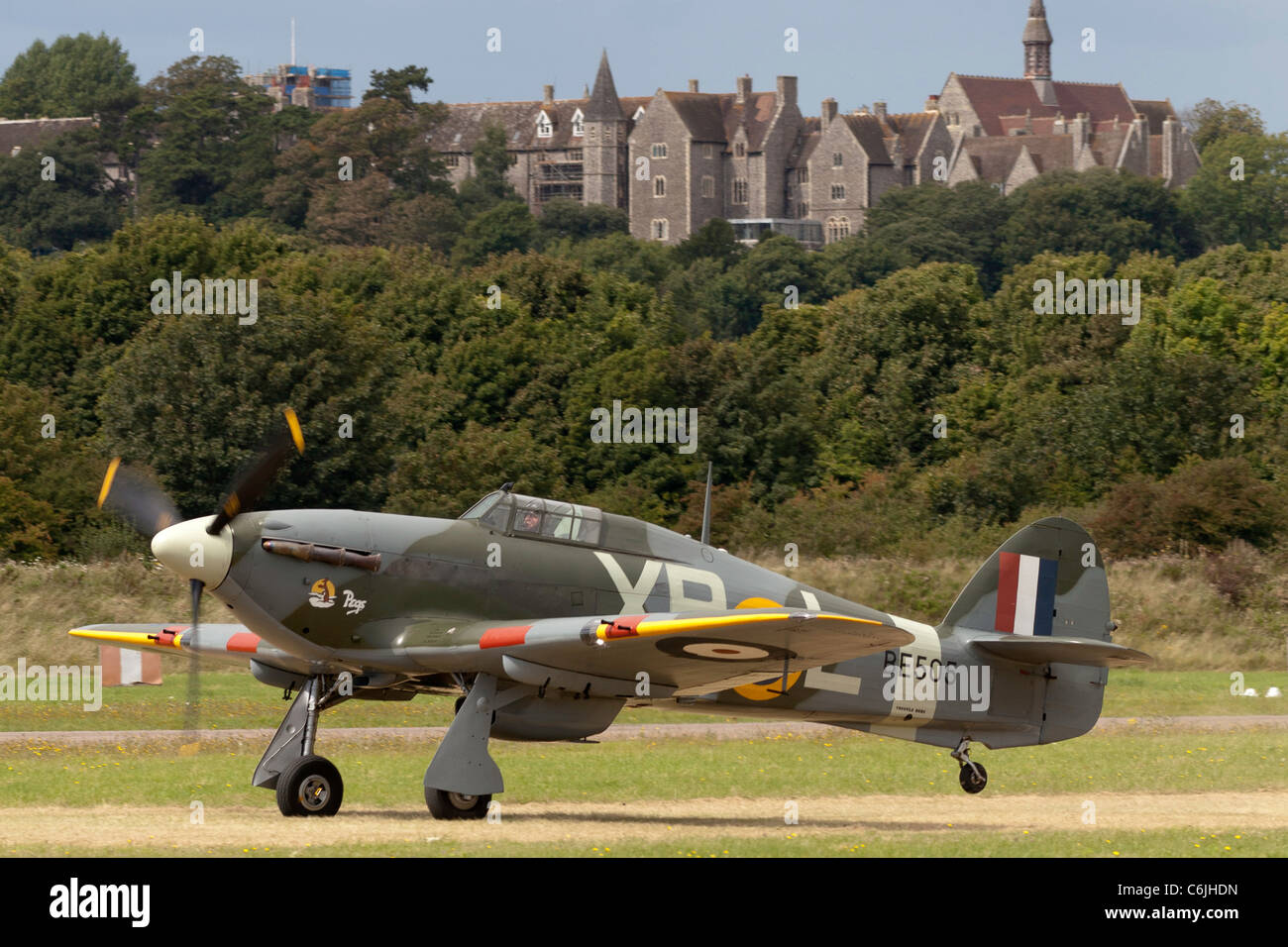 A Hawker Hurricane fighter bomber at Shoreham airfield in 2011 Stock ...